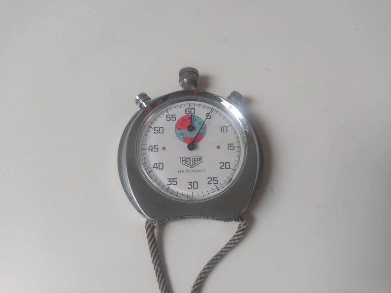 Vintage Heuer Wind-up Trackmaster Stopwatch Chrome / Made in Switzerland - Etsy