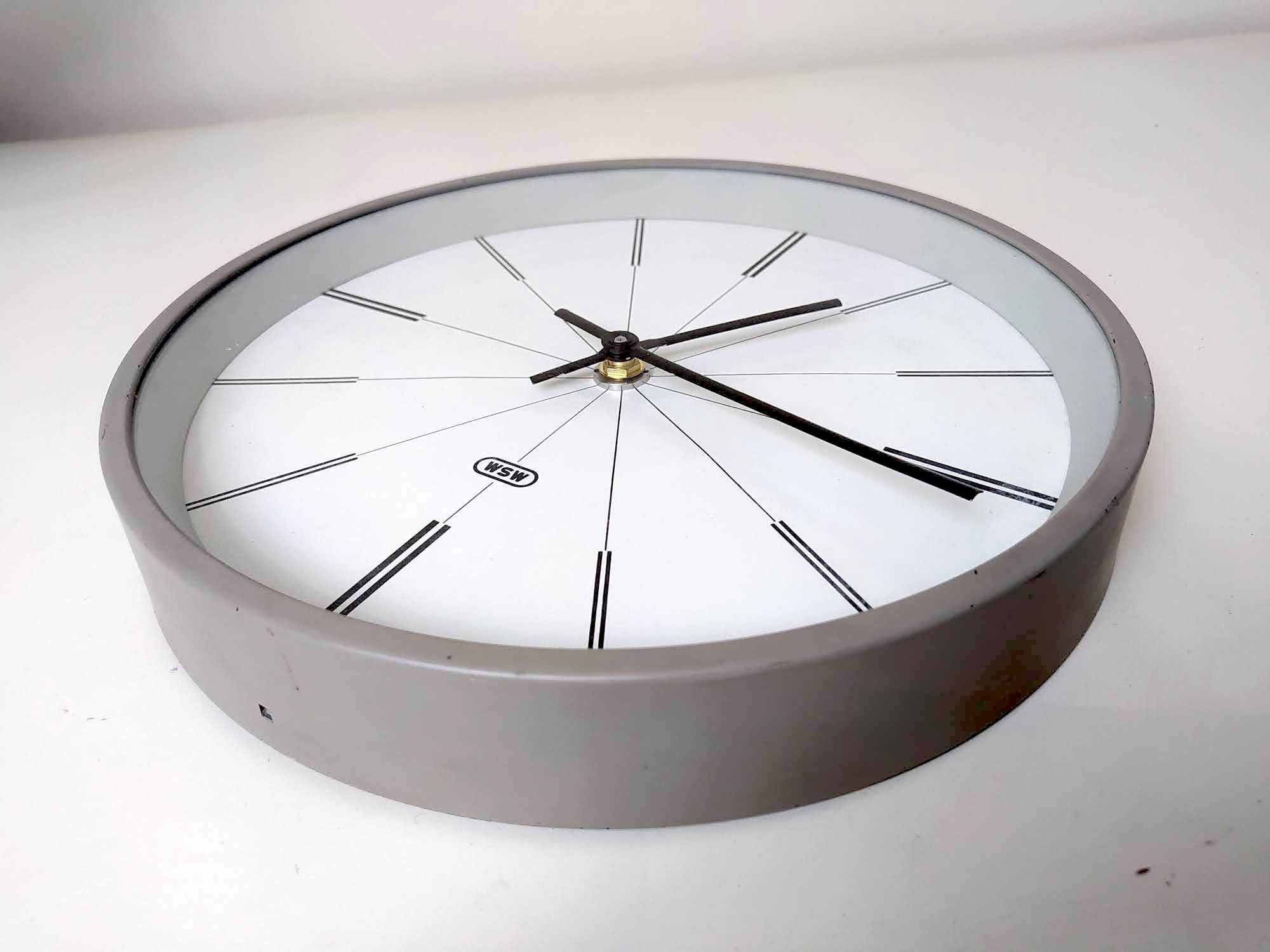 Vintage WSW Industrial Wall Clock / Station Clock / School Clock / 60s ...