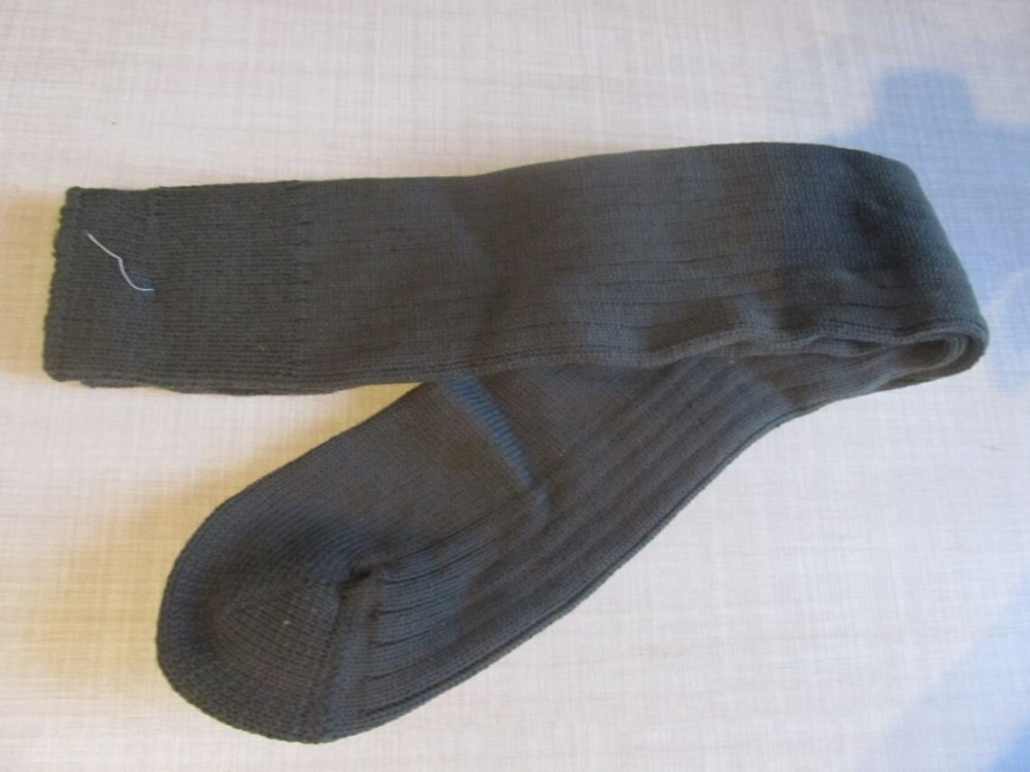 Vintage Military Socks / Knee High Socks / Dark Olive Green / Military ...