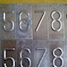 Vintage Embossed Aluminum Numbers, Industrial Number Plates, Steam Punk ...