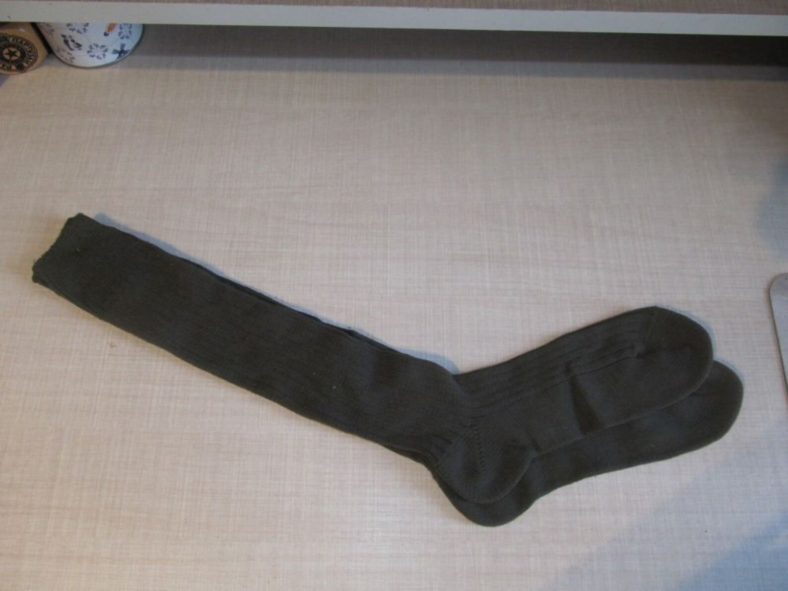 Vintage Military Socks / Knee High Socks / Dark Olive Green / Military ...