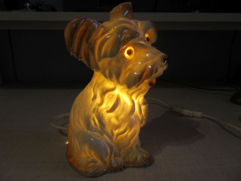 Vintage Perfume Dog Lamp, Night Light, Germany - Etsy
