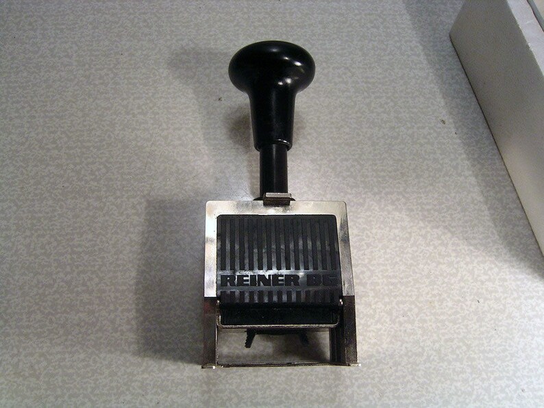 Vintage REINER Metal Hand Held Numbering Machine Stamp Germany - Etsy