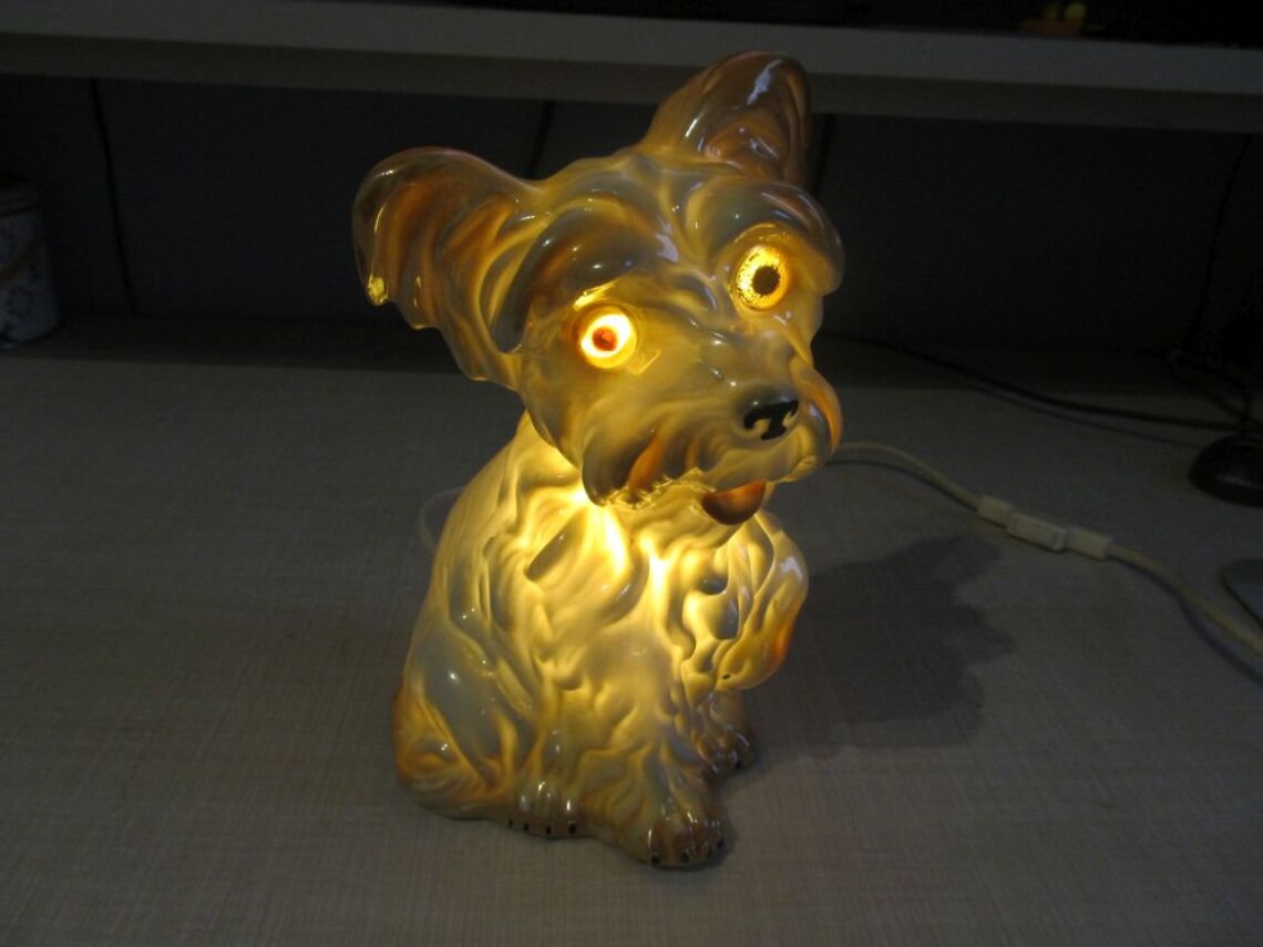 Vintage Perfume Dog Lamp Night Light Germany | Etsy