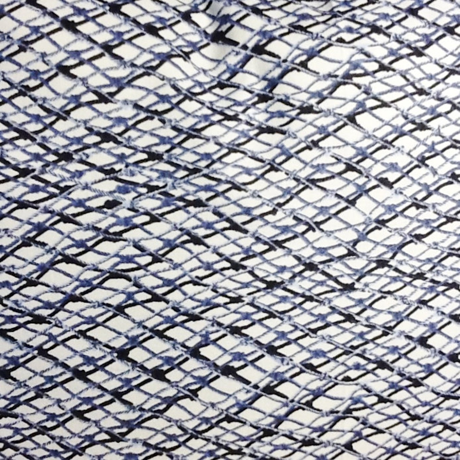 Blue Fish Net Print Beach Pillow Covers Ocean Seaside Cabana | Etsy