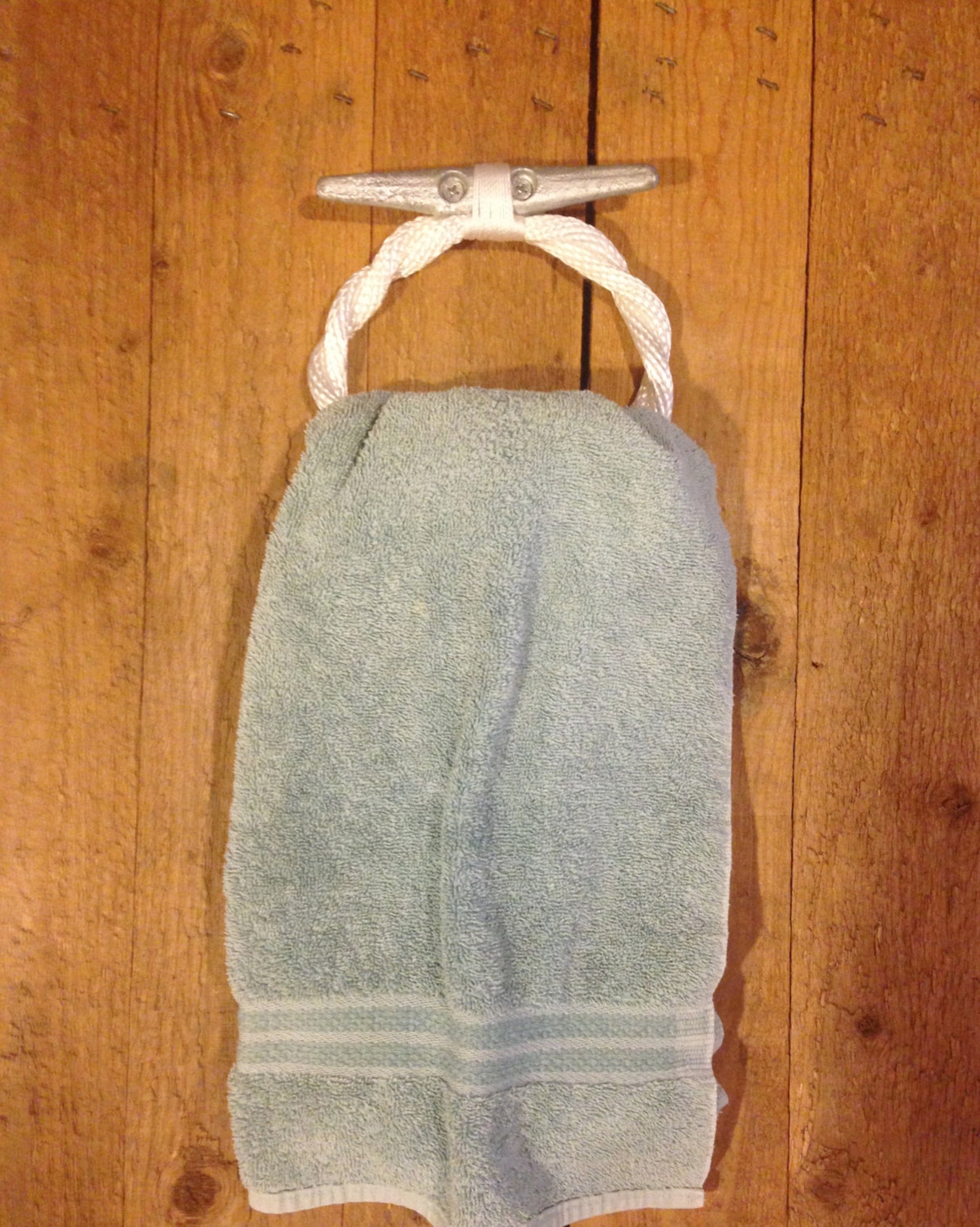 Twisted Rope Ring Towel Holder Beach Nautical Decor Boat Cleat - Etsy