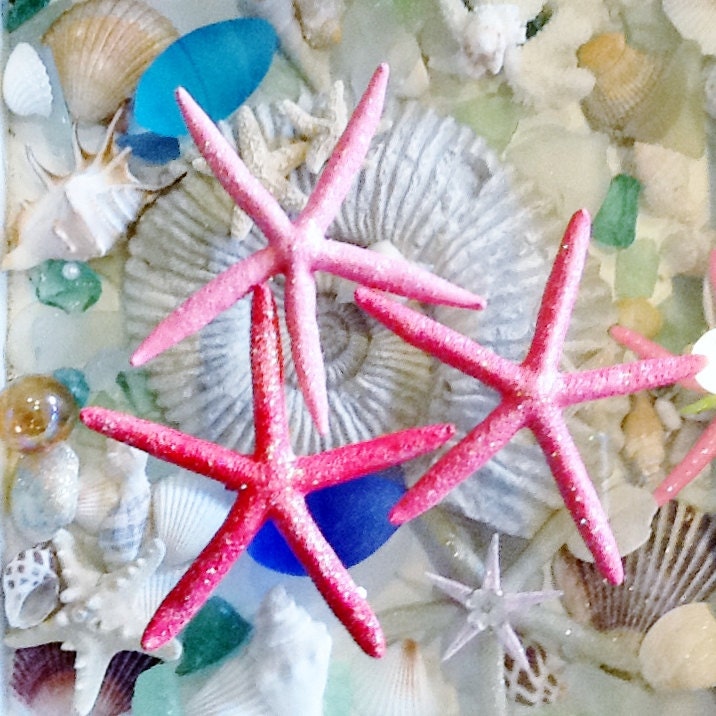Set of 8 Sparkling Starfish Sea Stars Sea Shell Beach Nautical - Etsy