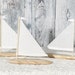 6 to 8 Inch Driftwood Sailboat Linen Sails Seaside Nautical Decor ...