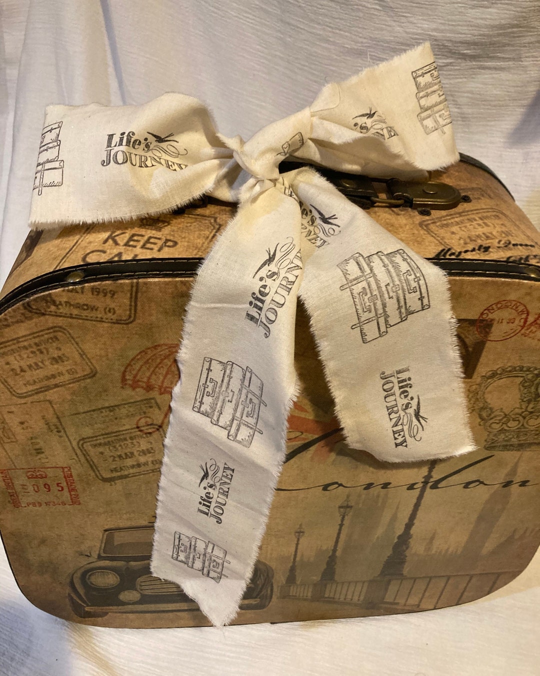 Life's Journey and Travel Hand Stamped Ribbon Trim - Etsy