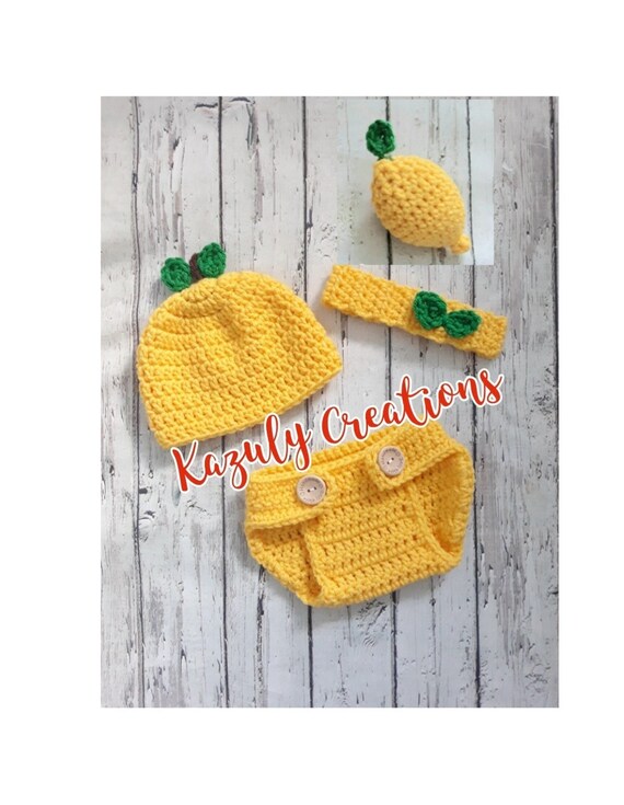 Lemon Baby Photo Prop Lemon Newborn Crochet Outfit Lemon - Etsy