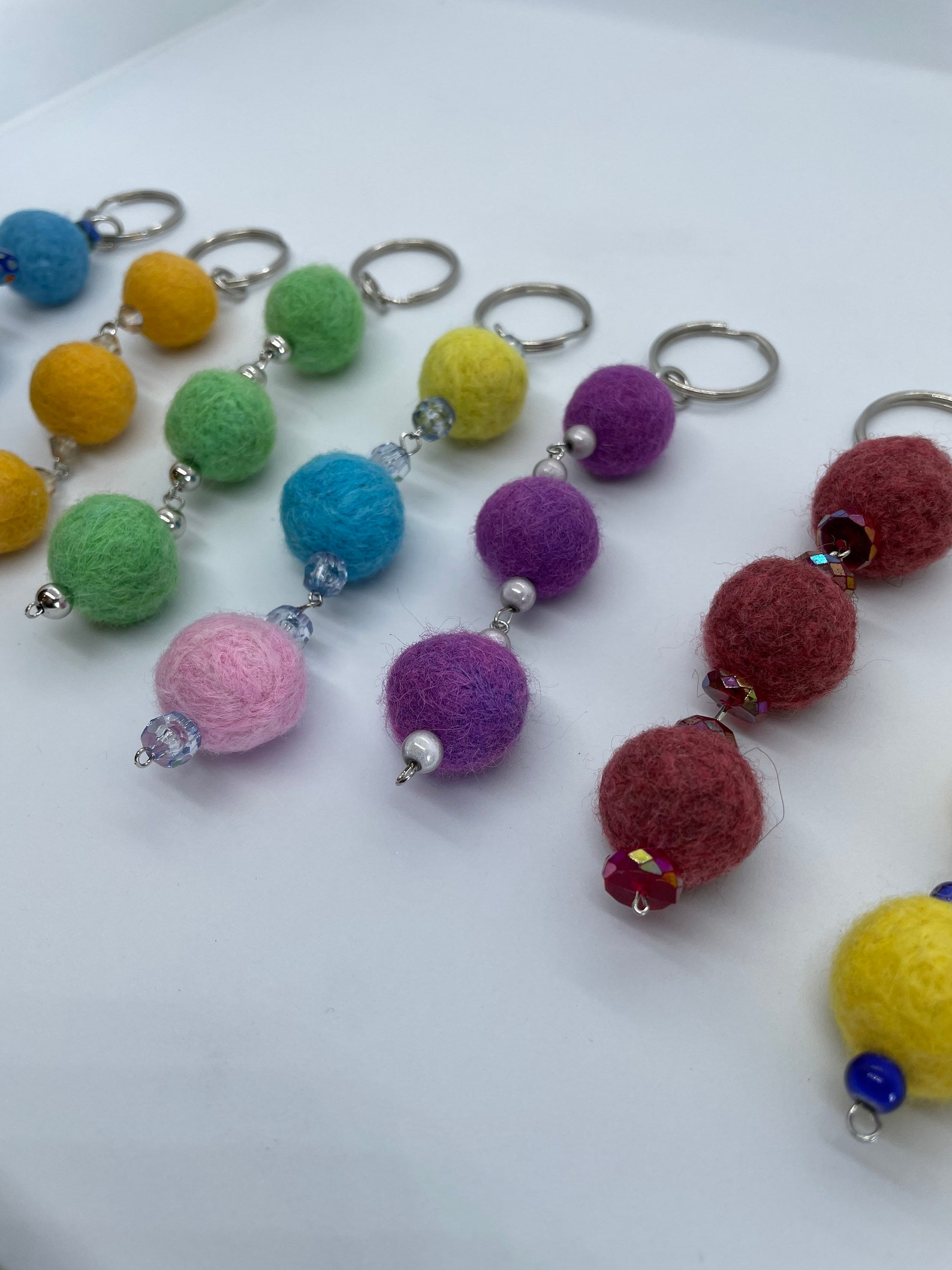 Alpaca Felted Keychain - Etsy