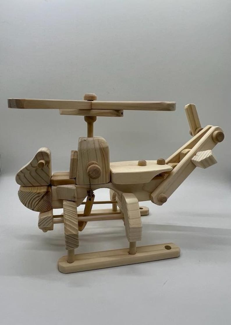 Handmade Wooden Helicopter With Rescue Basket - Etsy