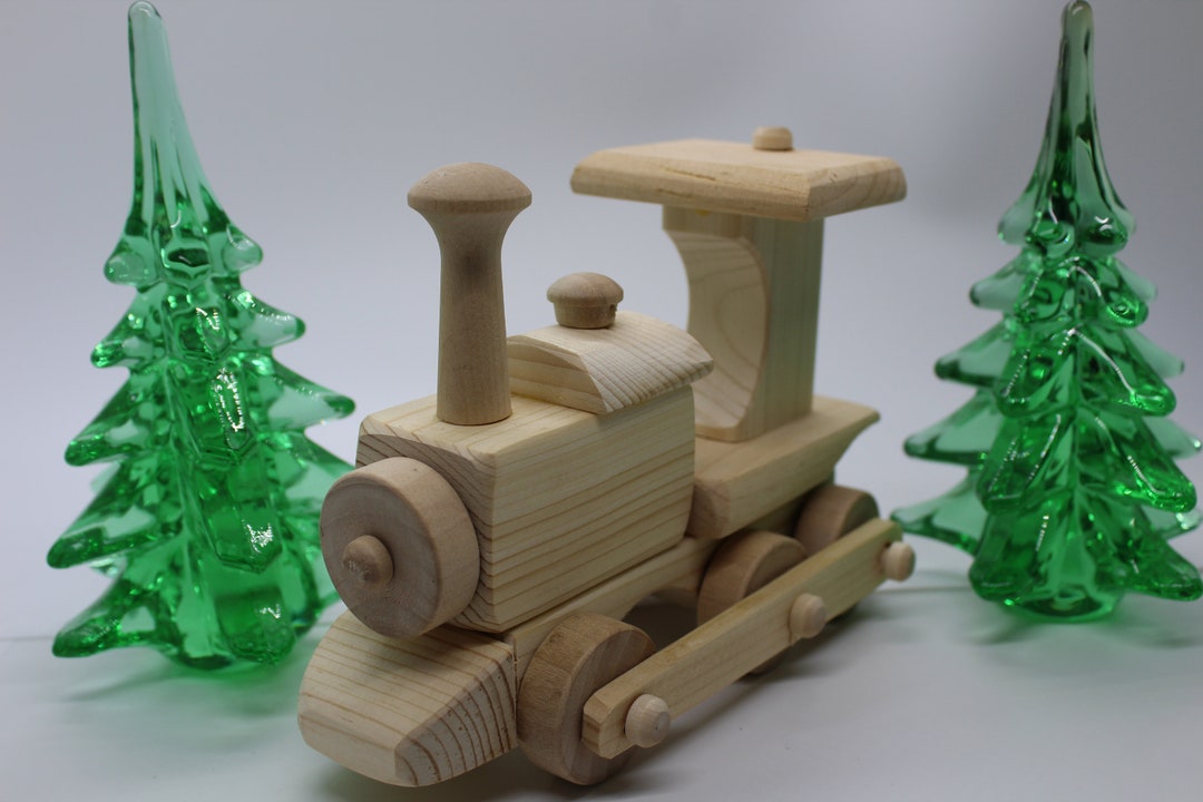 Wooden Train 2 Car Model Kit. DIY This is a 2 Box Set. the Train Uses ...