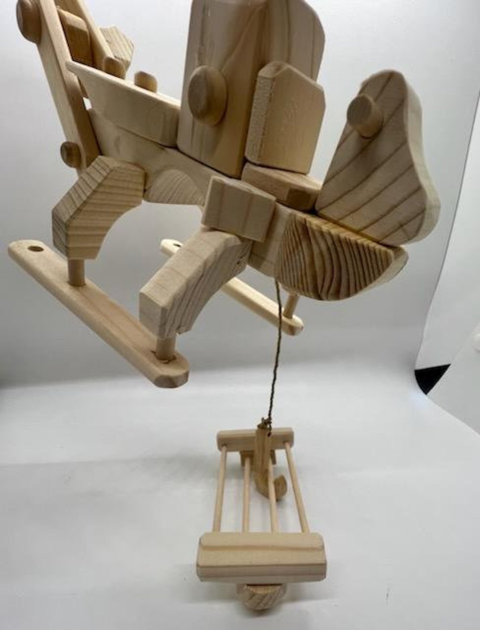 Handmade Wooden Helicopter With Rescue Basket - Etsy