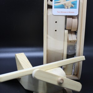 Plane Model Kit in a Wood Box. DIY Everything Included Project. Build ...
