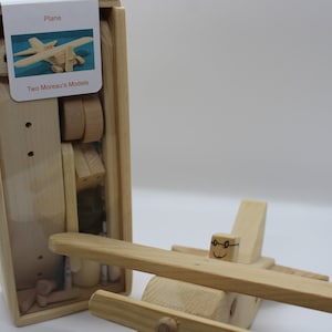 Plane Model Kit in a Wood Box. DIY Everything Included Project. Build ...