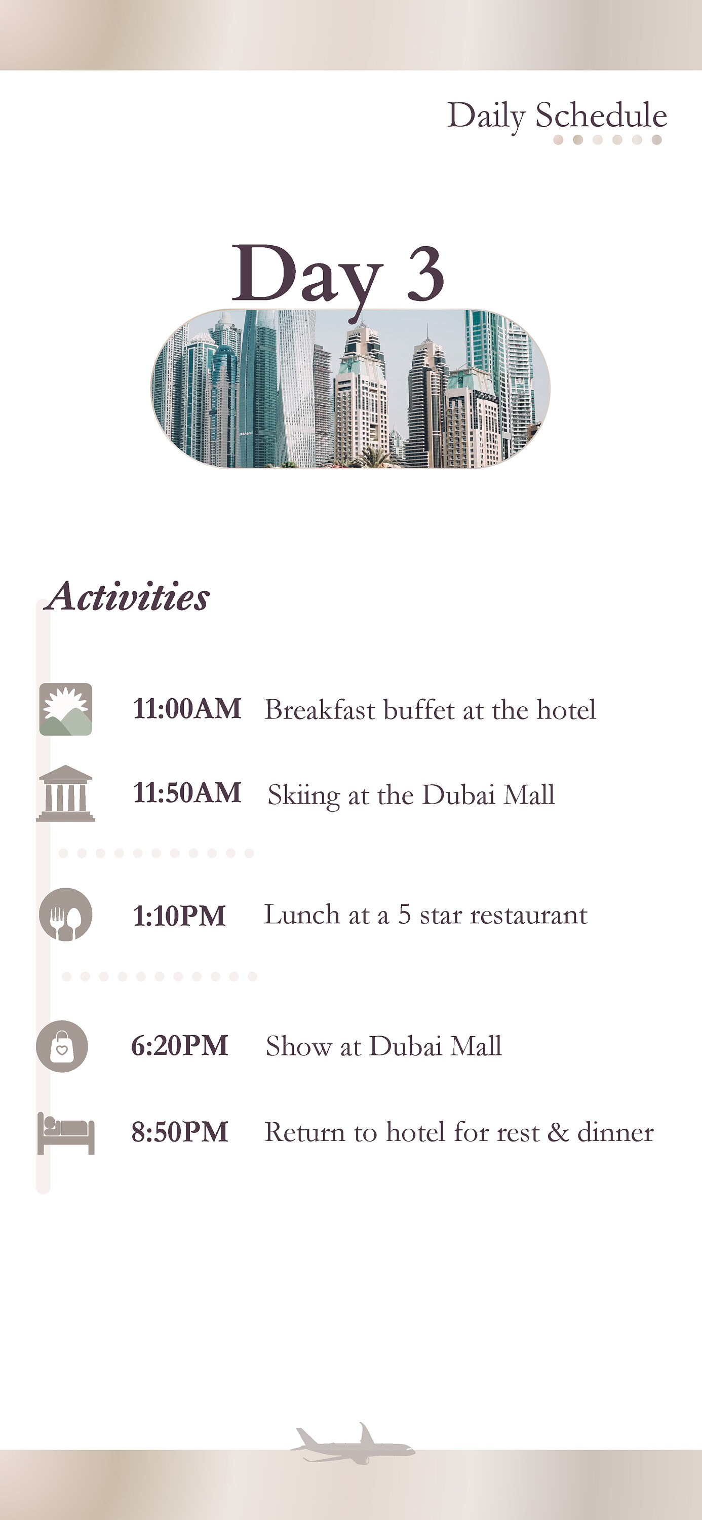Dubai, UAE Travel Itinerary - Etsy