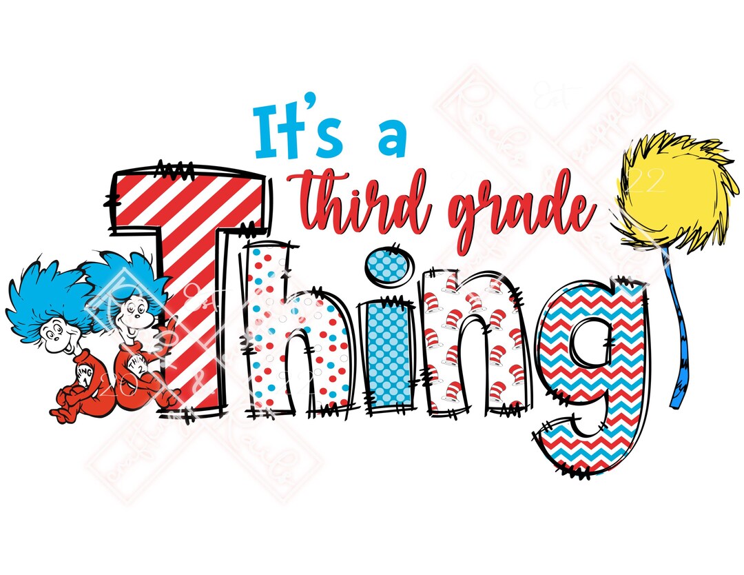 Seuss Week Third Grade PNG, DTF Printing, Sublimation (digital Download ...