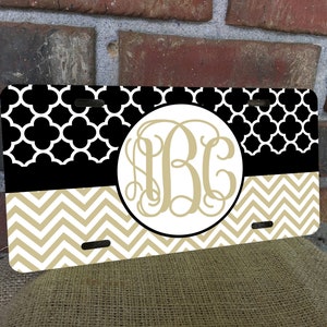 Chevron Clover License Plate,monogram License Plate,chevron,clover ...