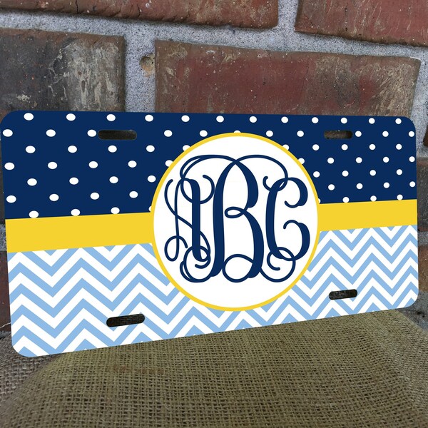 Custom Navy Blue License Plates - Etsy