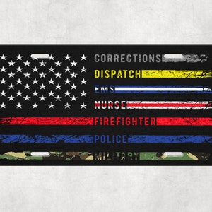 First Responders License Plate,fire Fighter License Plate,police ...