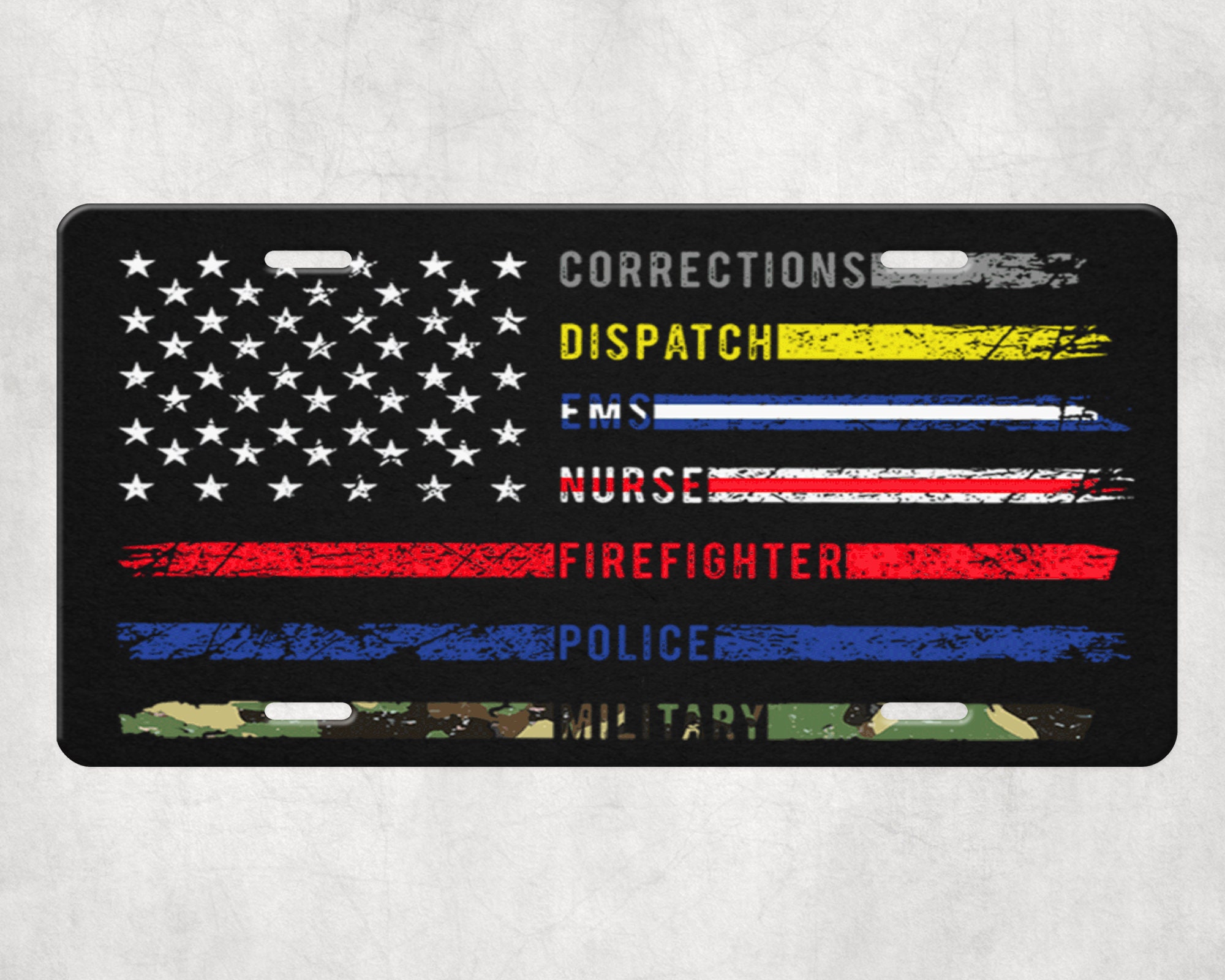 First Responders License Plate,fire Fighter License Plate,police ...