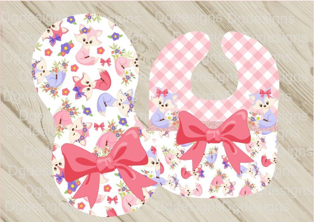 Fox Bib and Burp Cloth Set, Plaid Baby Shower Gift - Etsy