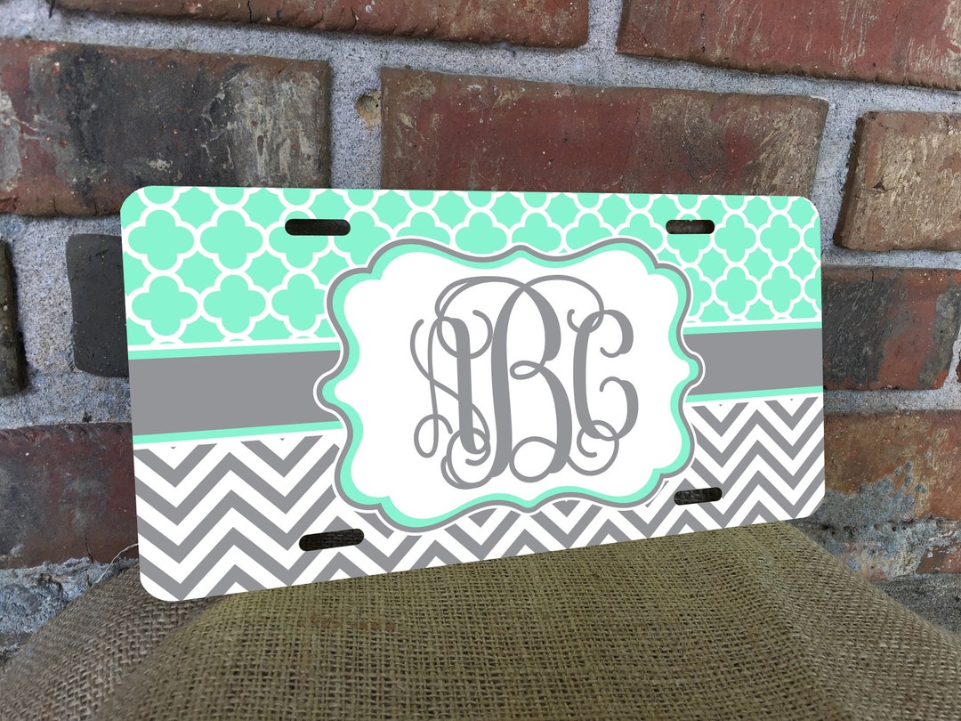 License Plate,monogram License Plate,monogram,chevron,custom License ...