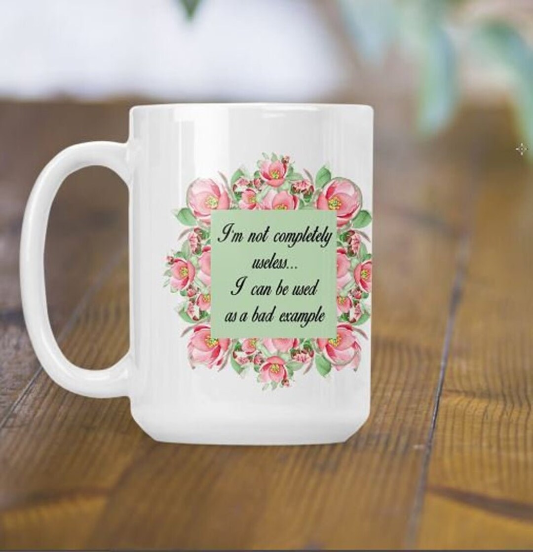 Taza floral, im no completamente inútil taza, mal ejemplo taza, mal ...