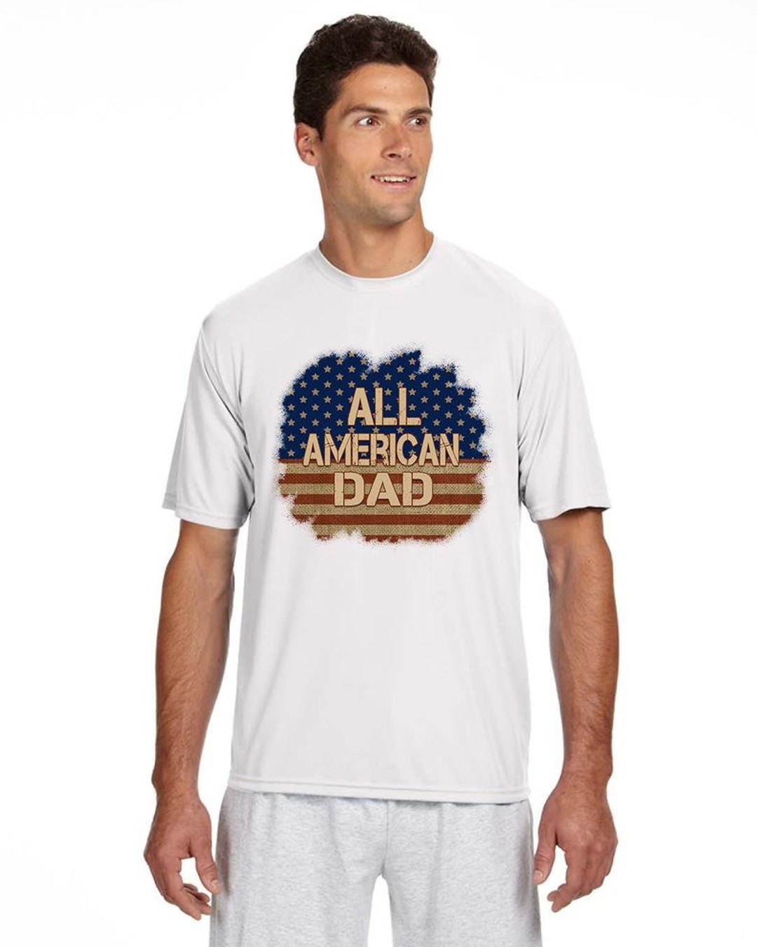 All American Dad Shirt, Father's Day Shirt,father's Day Gift,flag Shirt ...
