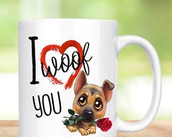 I Woof You Mug | Etsy