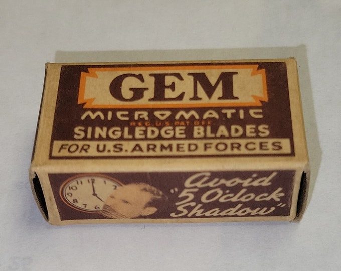 1940's Gem Micromatic Singledge Blades for U.S. Armed Forces WW2 - 5 ...
