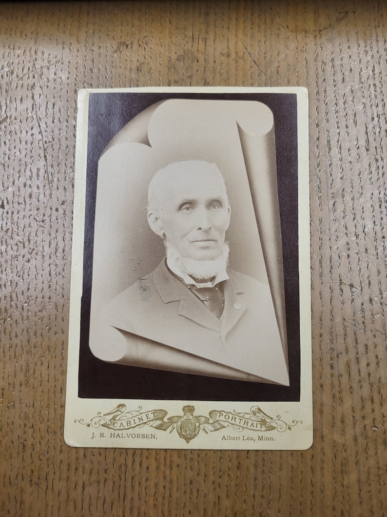 1800s Cabinet Photo Card of an Amish Man With a White Beard, Cabinet ...