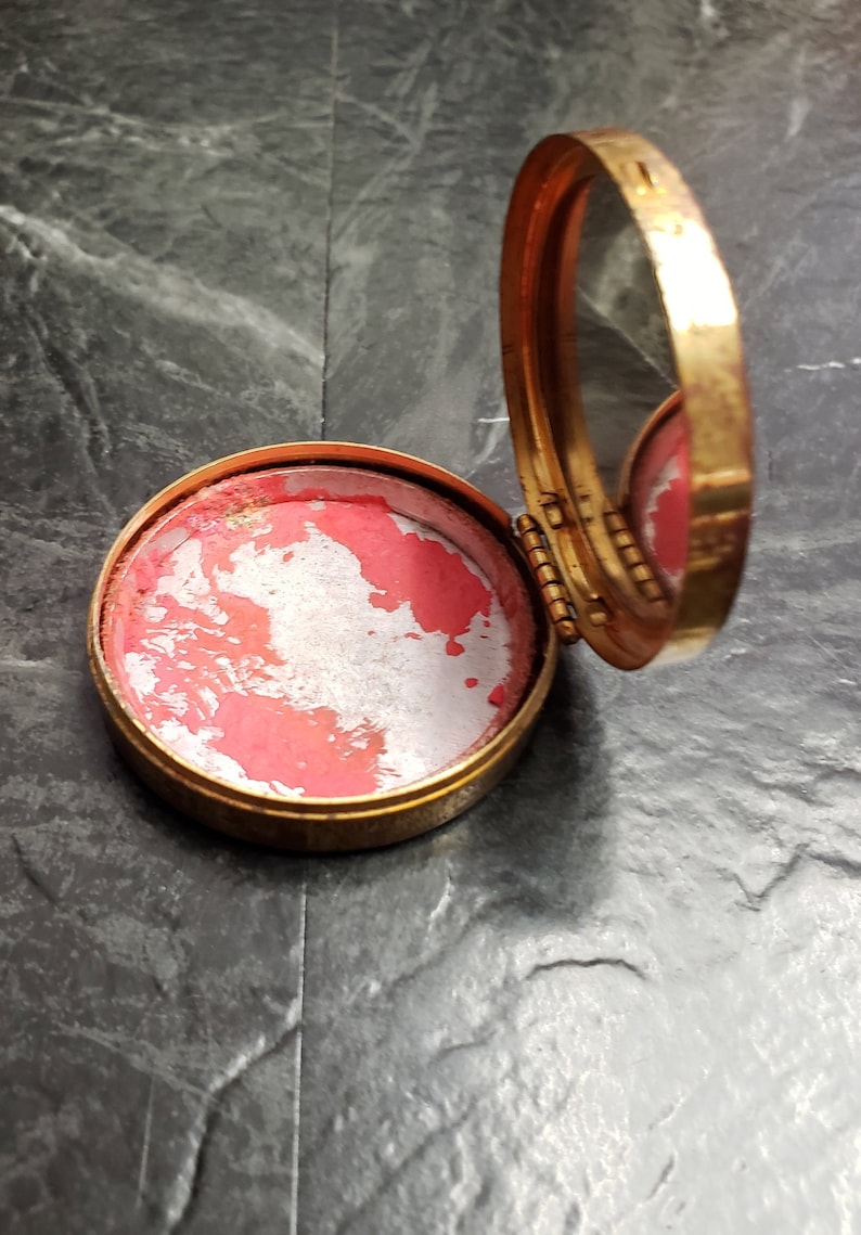 Vintage Brass Rouge Compact Art Deco Rouge Compact THREE - Etsy