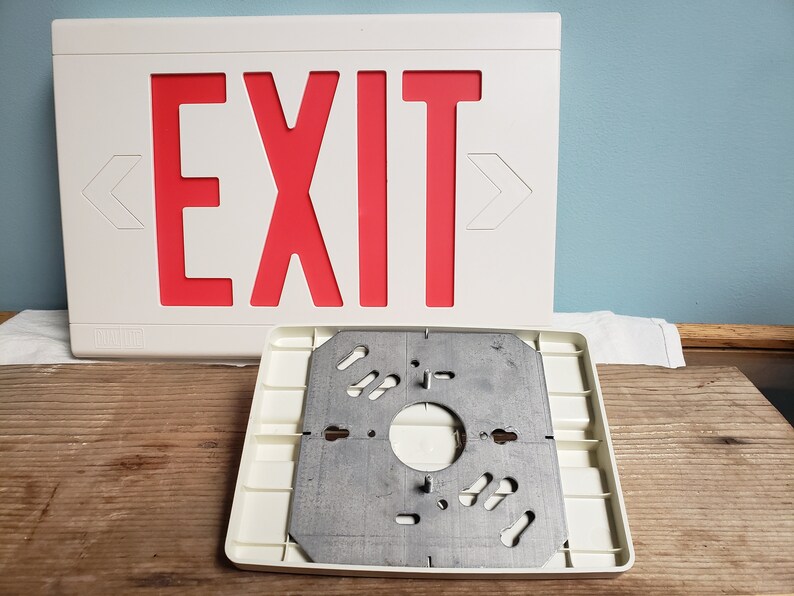 DUAL LITE One Sided EXIT Sign With Direction Arrows Made to - Etsy