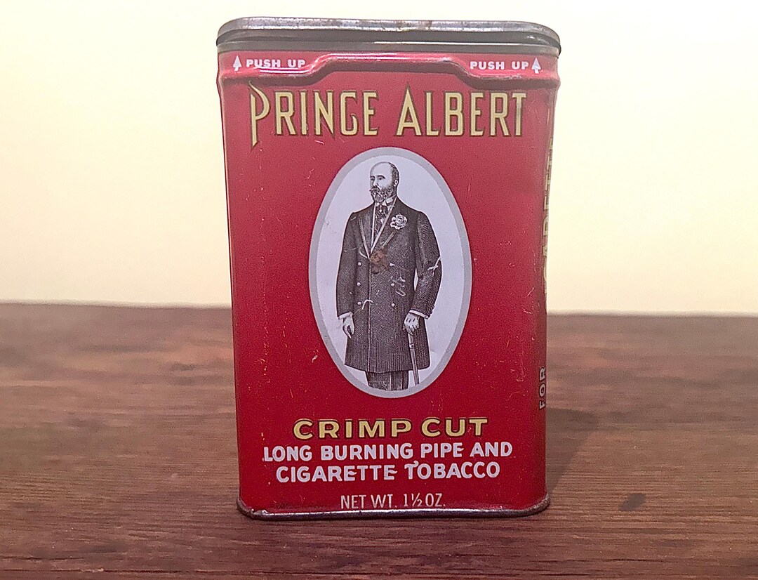 Vintage Prince Albert Crimp Cut Long Burning Pipe Cigarette Tobacco Tin ...