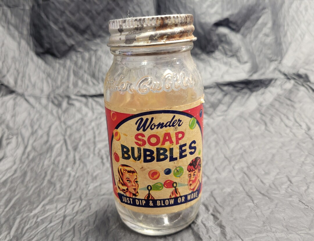 Vintage Wonder Bubbles 1951 Glass Bottle RARE - Etsy