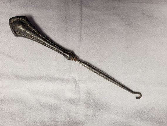 Antique Sterling Silver Handle Boot Button Hook Tool,… - Gem