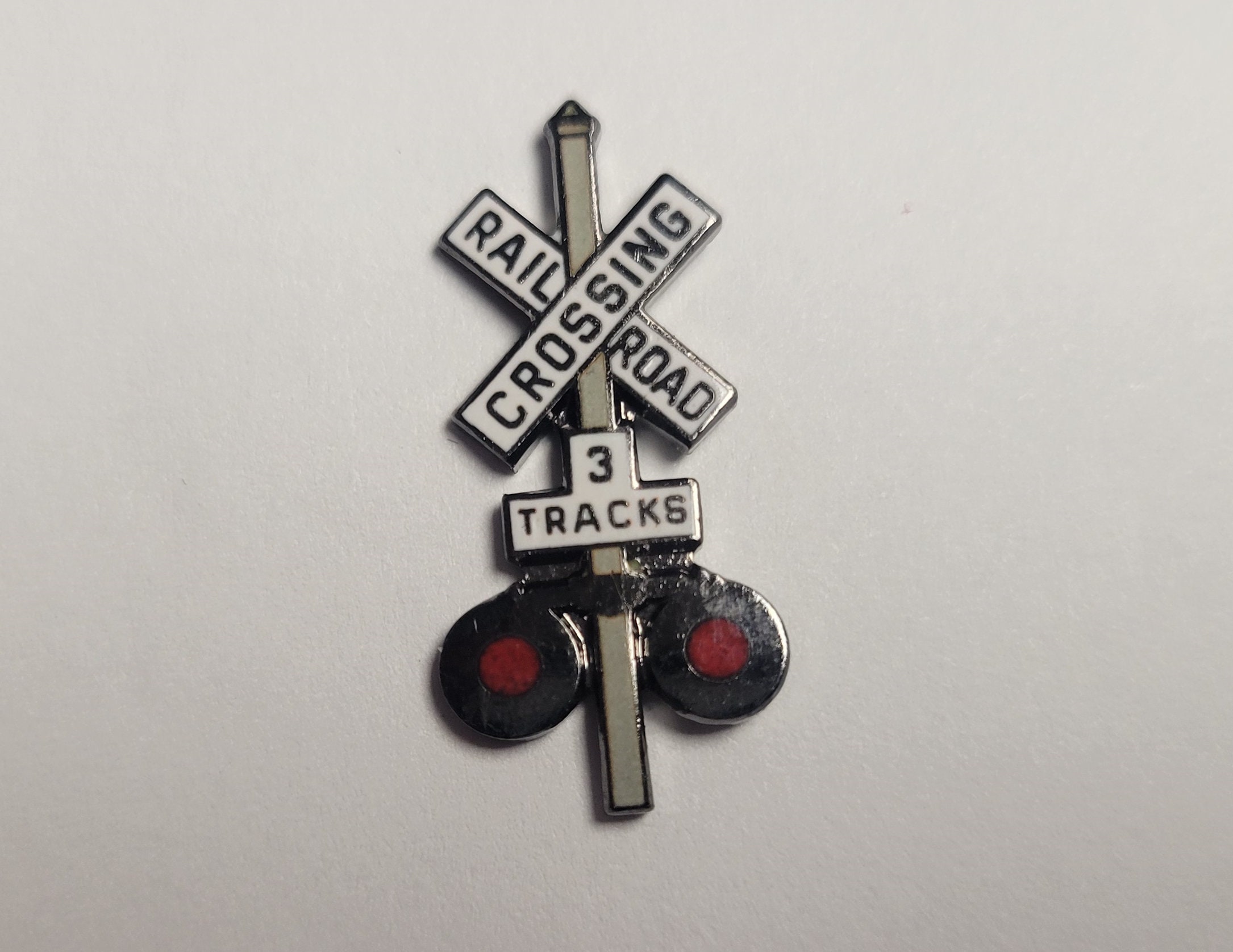 Rare Train Railroad Crossing 3 Tracks Hat Pin Lapel Pin - Etsy