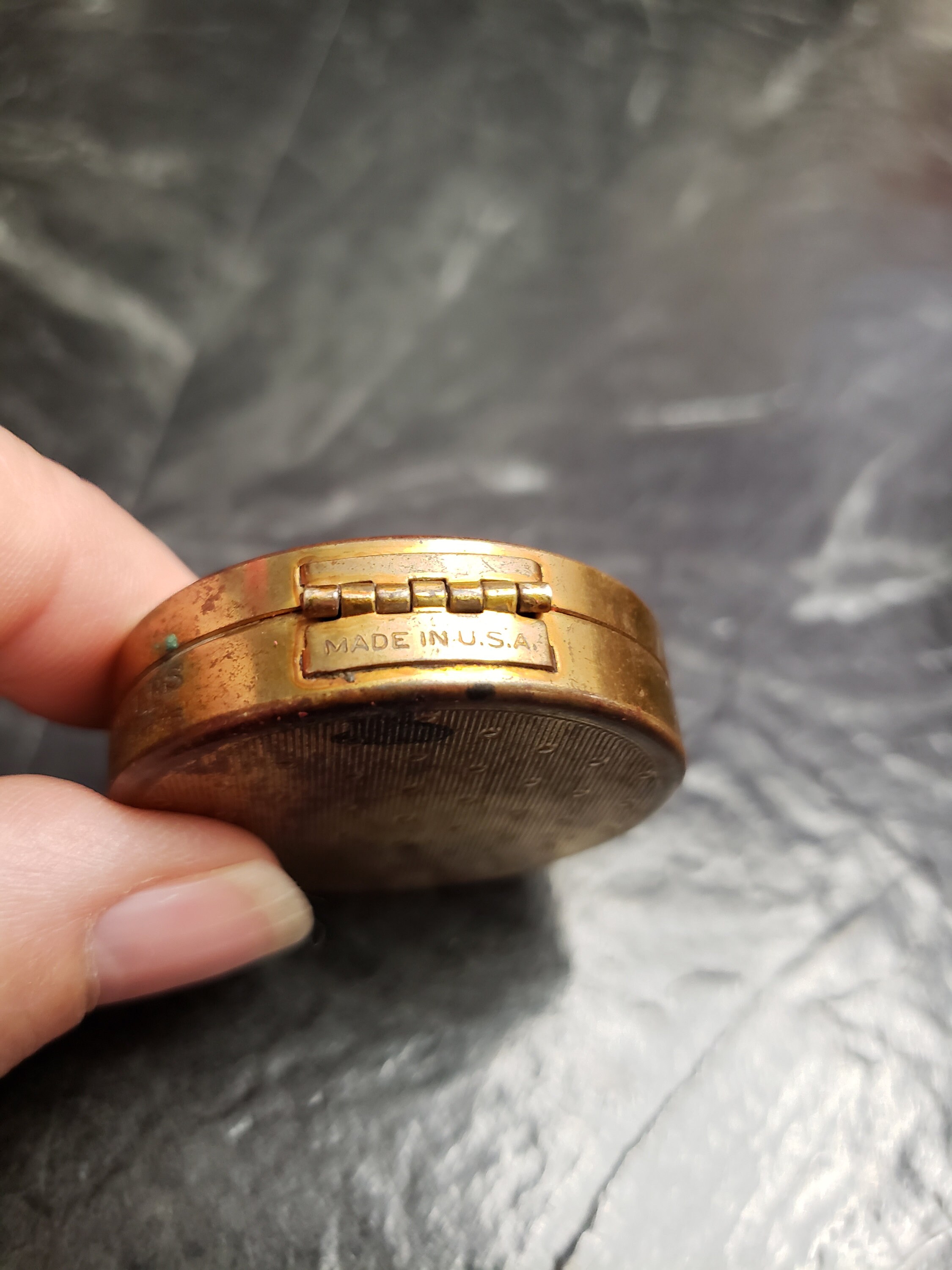Vintage Brass Rouge Compact Art Deco Rouge Compact THREE - Etsy