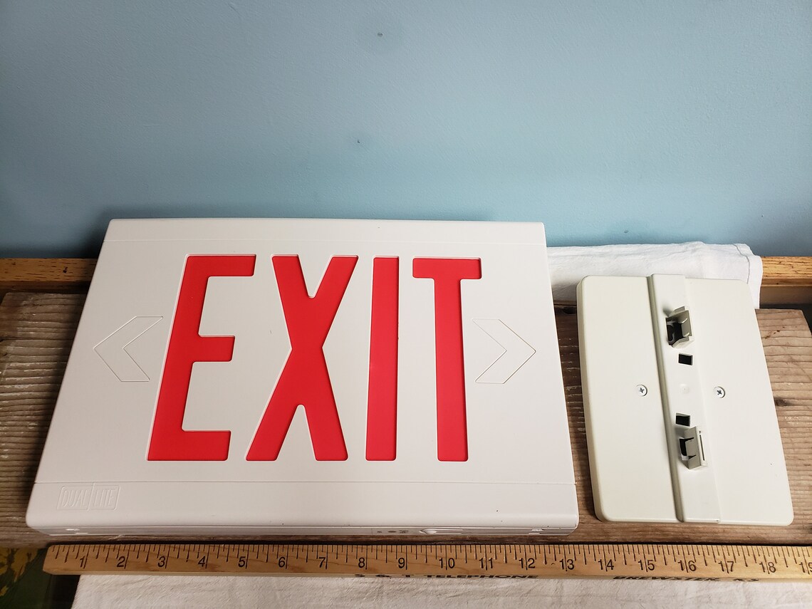 DUAL LITE One Sided EXIT Sign With Direction Arrows Made to - Etsy