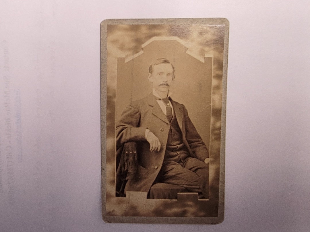 1900 Cabinet Card-handsome Man Sitting Posed for Portrait, Interesting ...