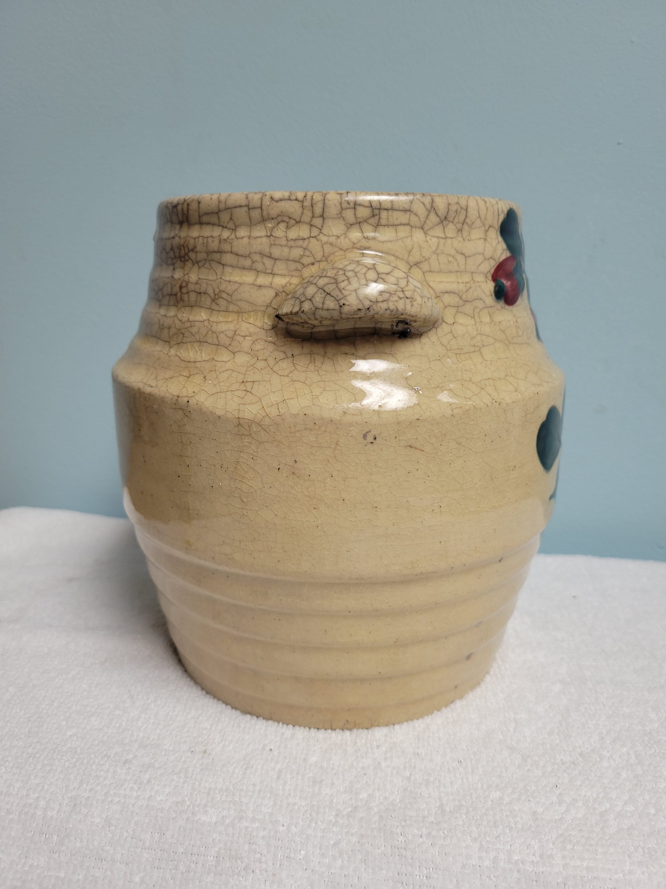 Antique Stoneware Pottery Bee Hive Style Cookie Jar, No Lid. Hand ...