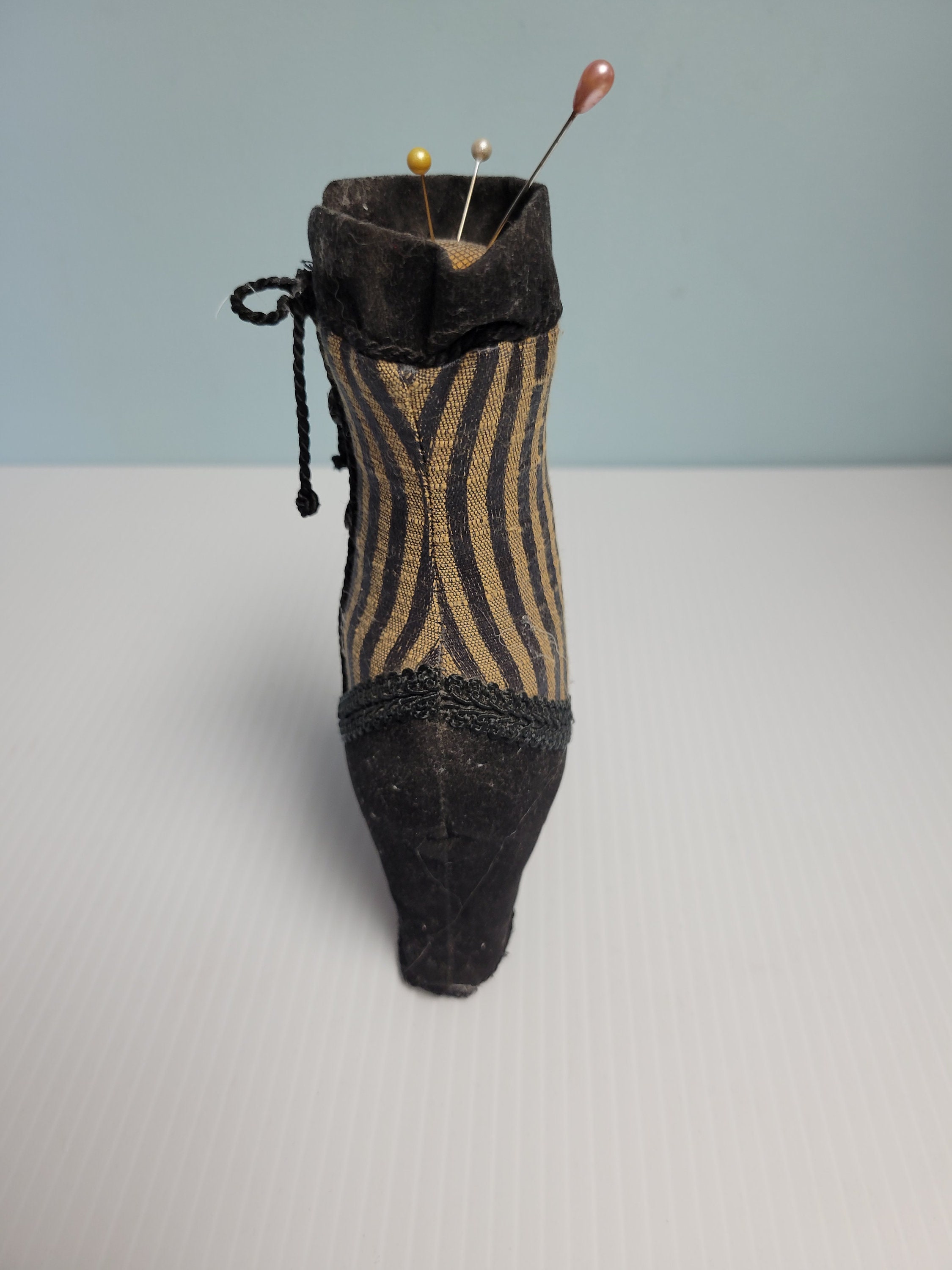 Vintage Pin Cushion Ladies Victorian Shoe Lace up Boot Made in - Etsy
