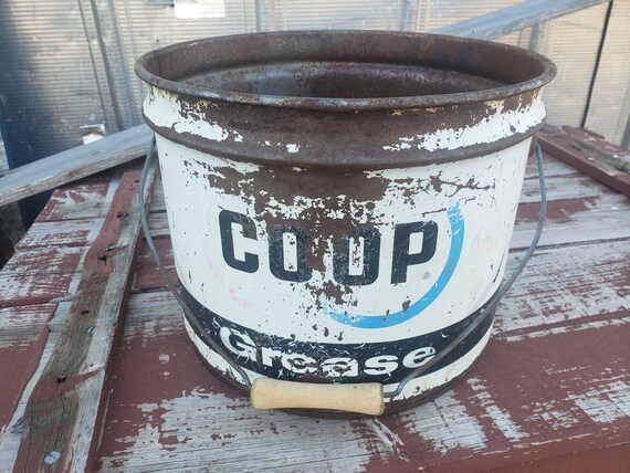 Vintage Tin CO-OP Grease Bucket COOP Grease Metal Pail | Etsy