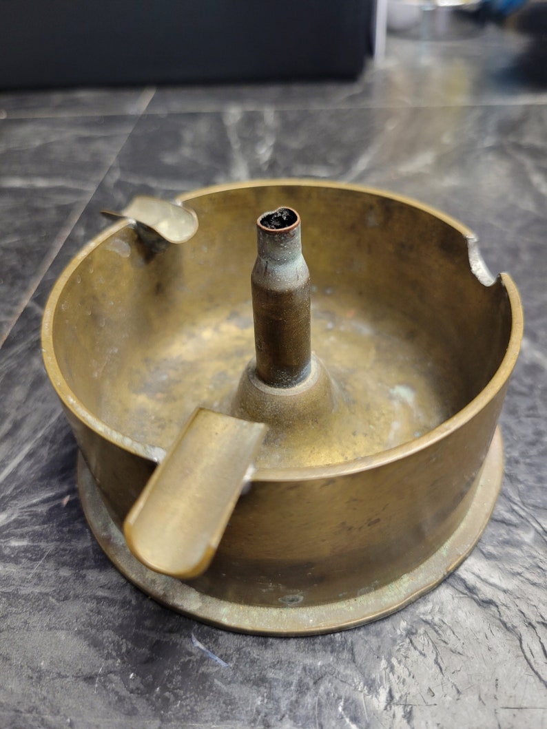 Trench Art Ashtray. WWII WW2 Koran War Brass Artillery Shell Ashtray - Etsy