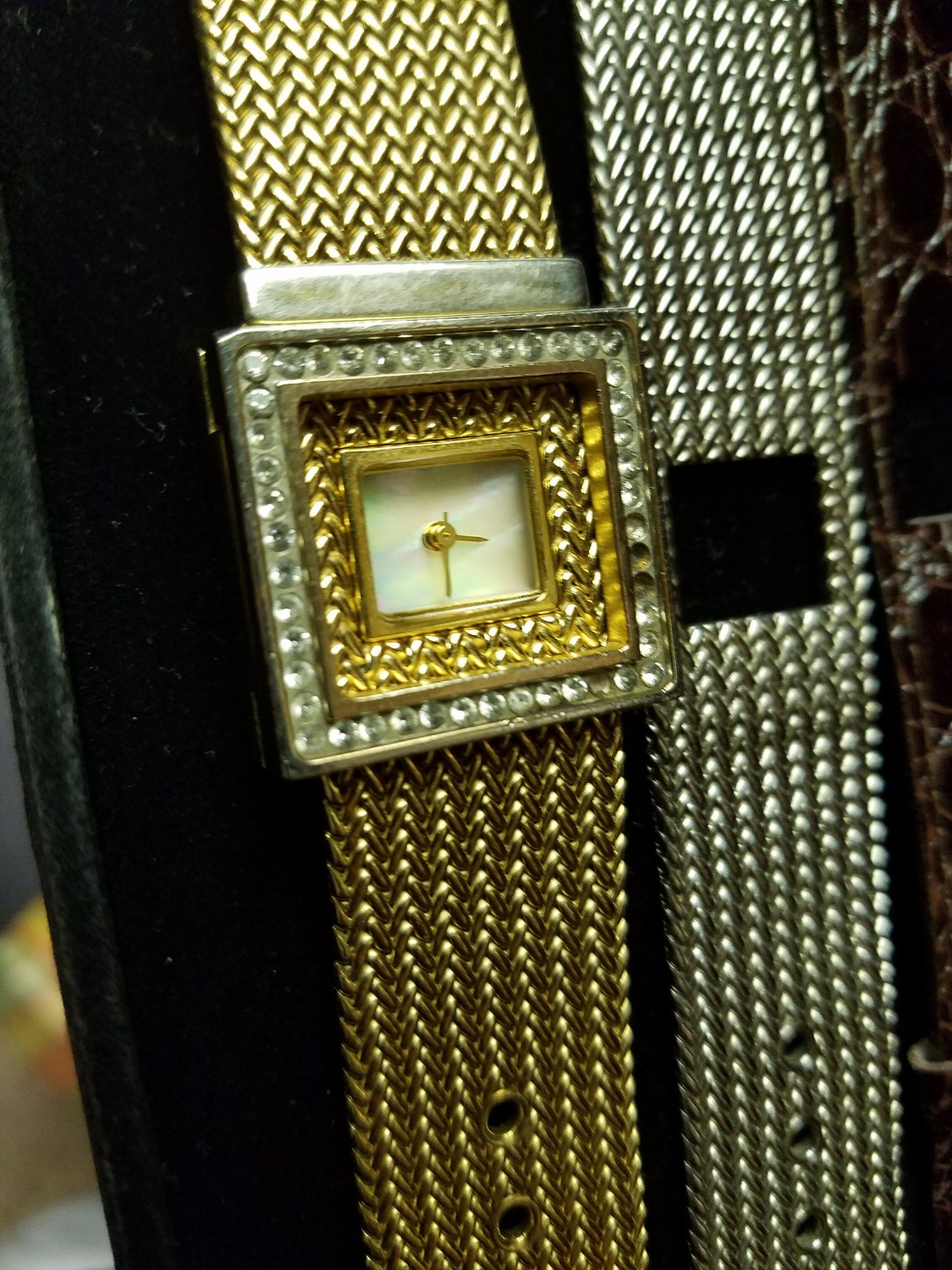 Vintage Ladies Wardrobe Watch Set: Faux Leather Bands, Original Box - Etsy