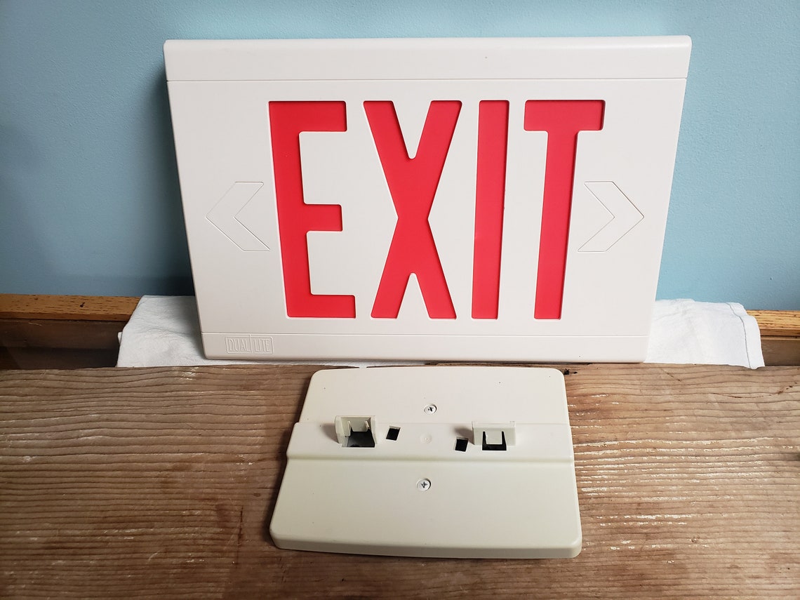 DUAL LITE One Sided EXIT Sign With Direction Arrows Made to - Etsy