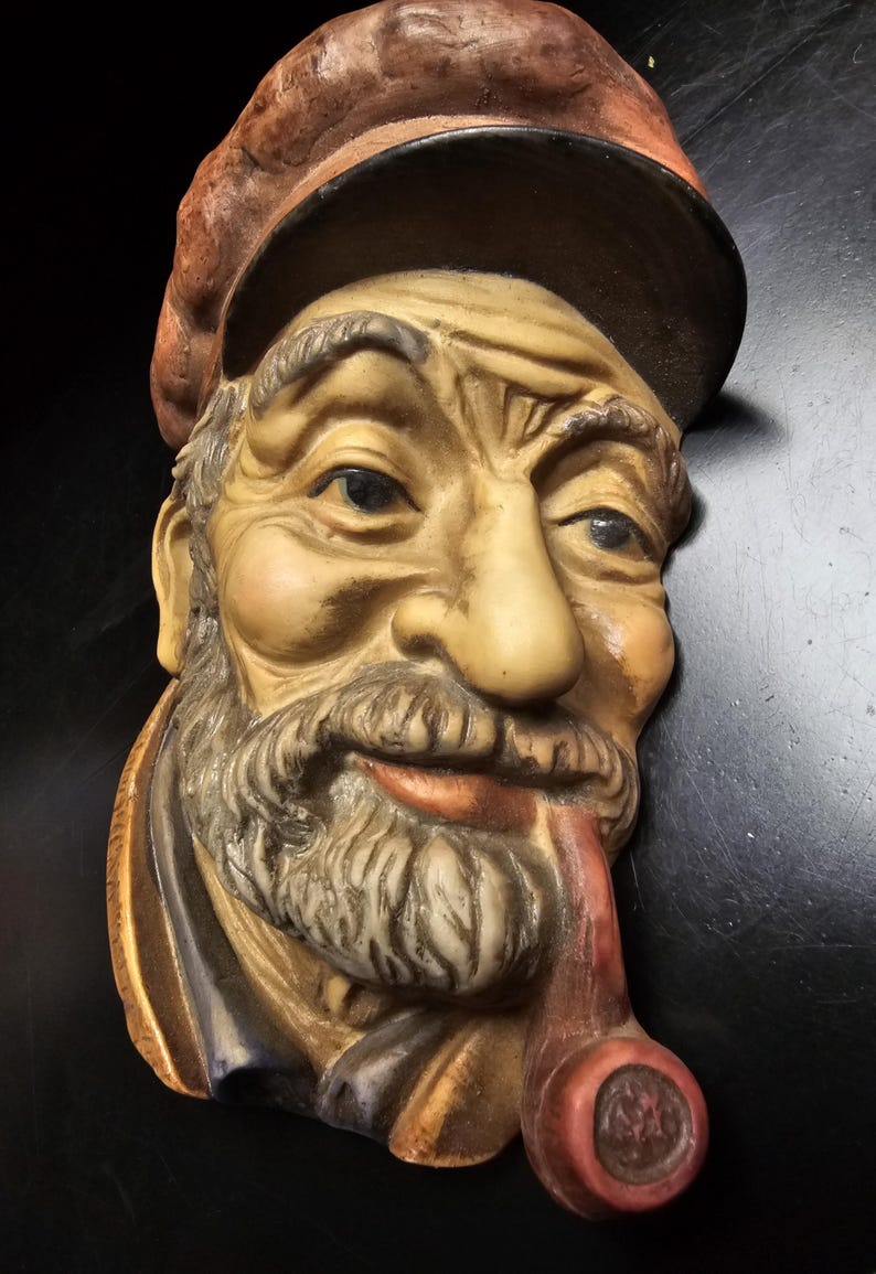 Two Vintage Fishermen, Marine Ship, Sailor and Capitan Nautical Wall ...