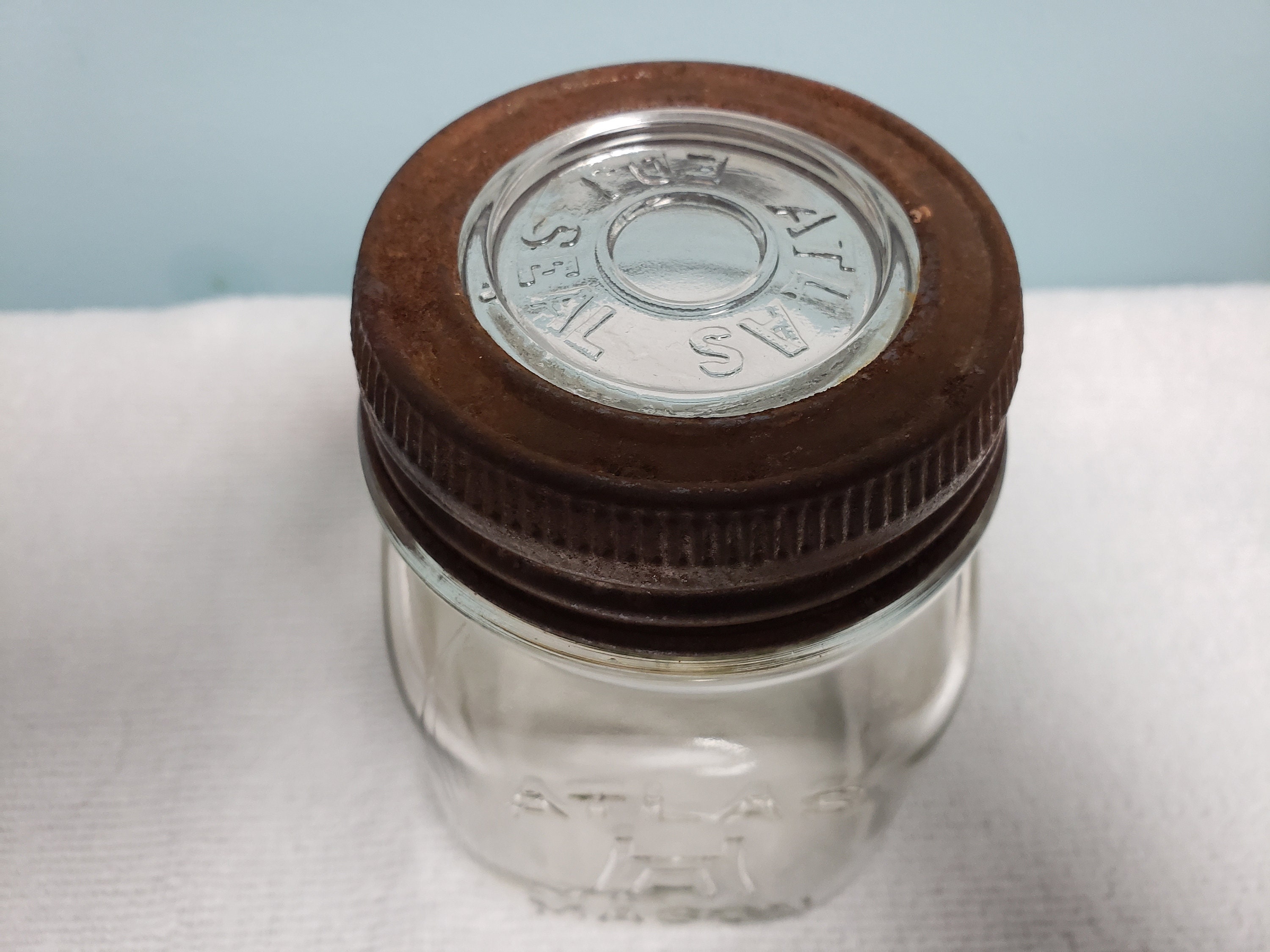 Vintage Hazel Atlas Clear 1-pint Square Atlas Mason “H Over A” Logo ...